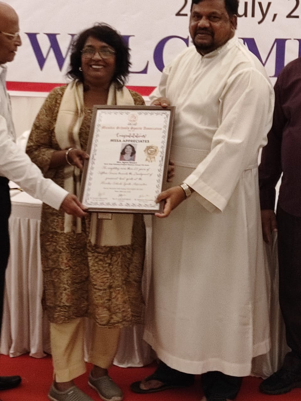 Agnes Shastri (PT Teacher) awarded the Certificate for Appreciation for ...